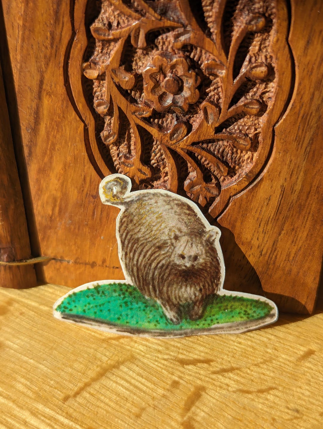 Medieval Cat Sticker Funny/cute/ Goofy Painting of a Cat on Grass. - Etsy