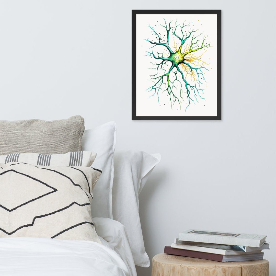 Neuron Poster Brain Nerve Cell Science Print Neuro Neuroscience Cell ...