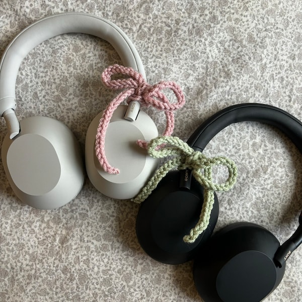 Crochet Bow Headphones - Etsy