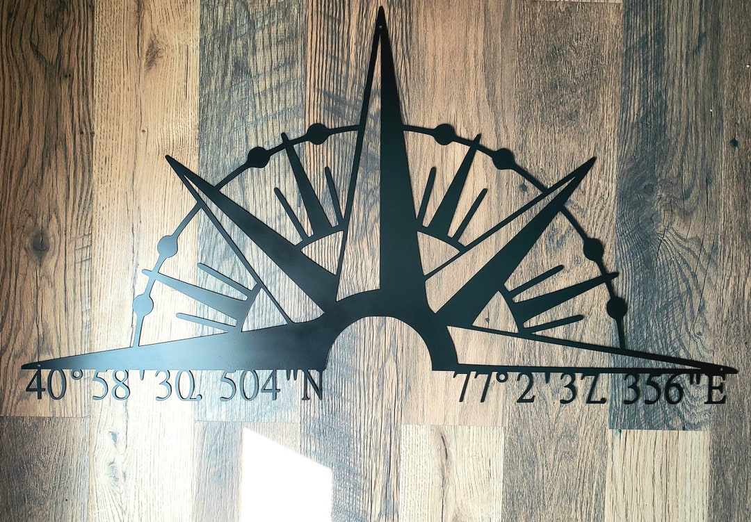 Longitude and Latitude Sign - Etsy