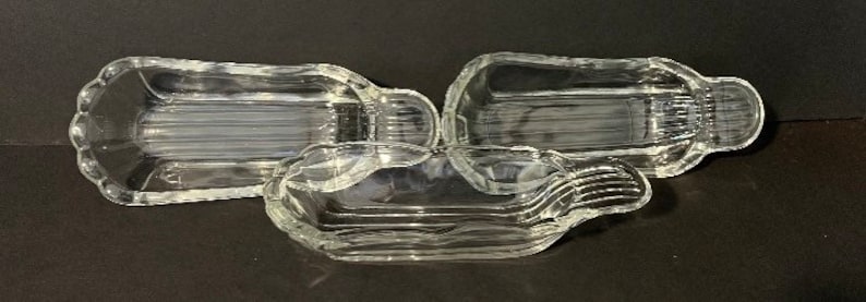 Vintage Banana Split Glass Dishes Set of 3 - Etsy
