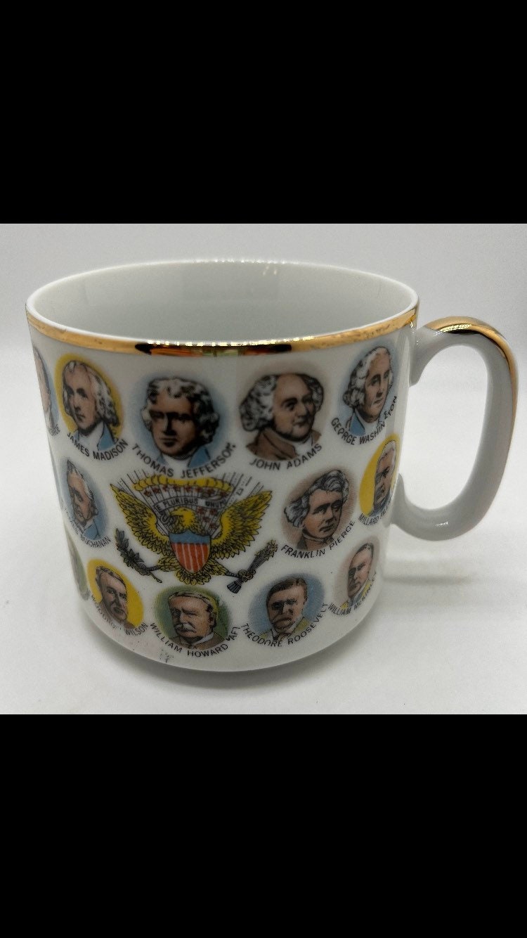 Chadwick-miller 1966 Made in Japan USA Presidents Mug - Etsy