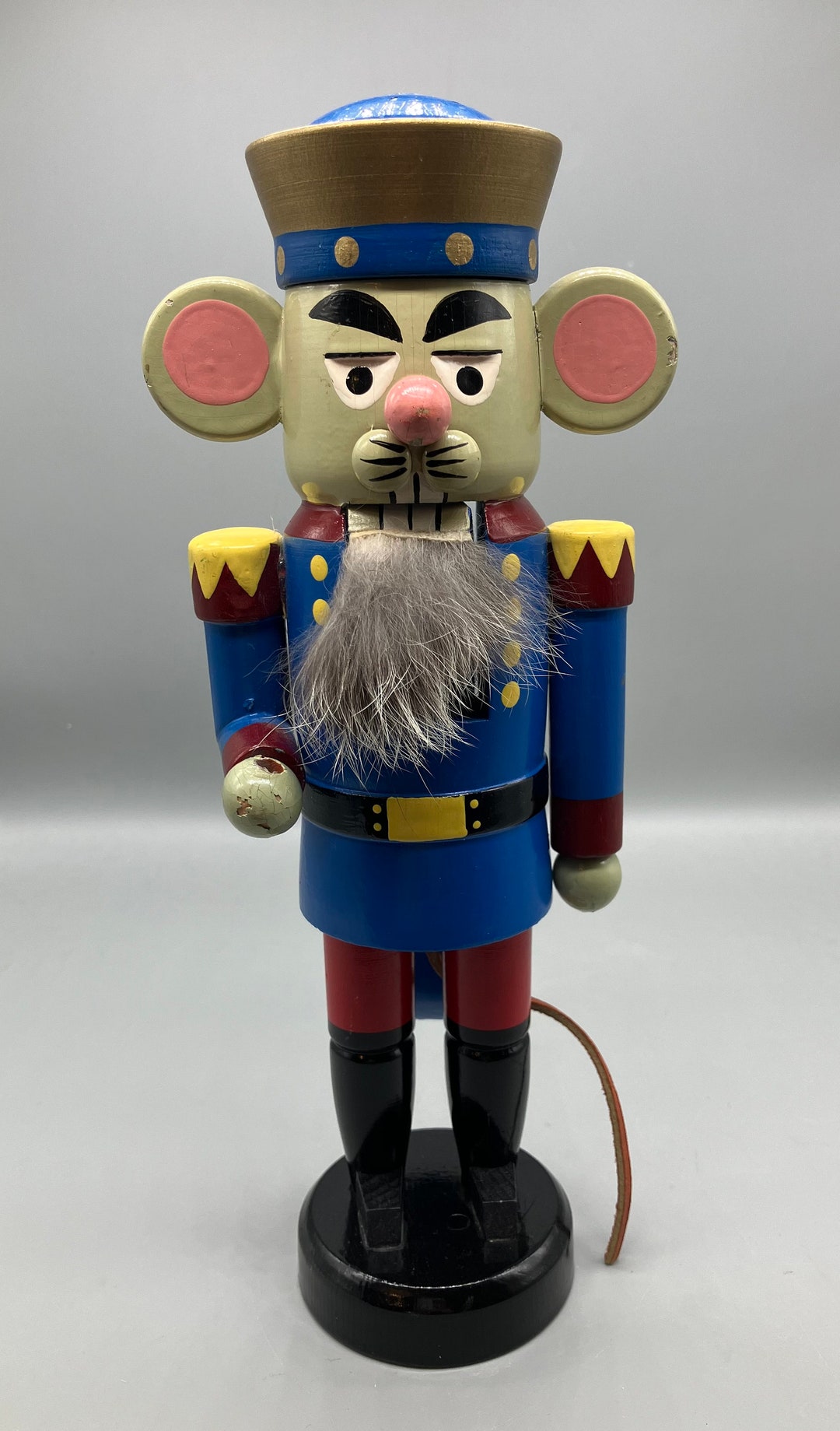 Vintage Wooden German Mouse Nutcracker Erzgebirgische Volkskunst Made ...