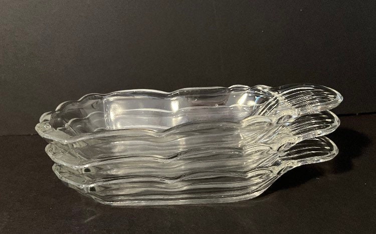 Vintage Banana Split Glass Dishes Set of 3 - Etsy