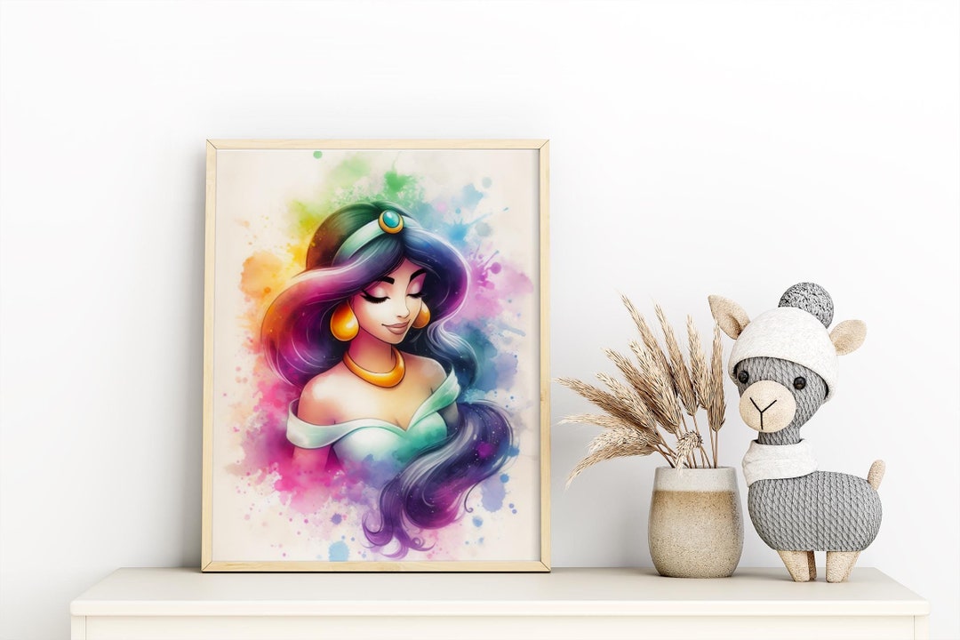 Watercolour Princess Jasmine Instant Digital Download Wall Art Print - Etsy