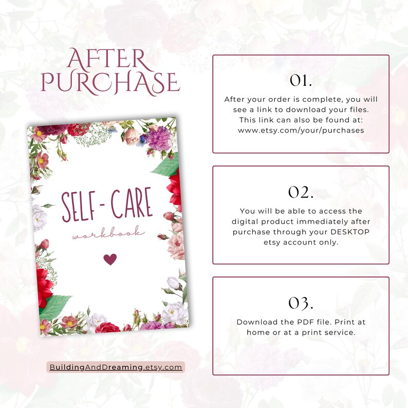 Self-care Workbook Printable Instant Download Personal Self-love ...