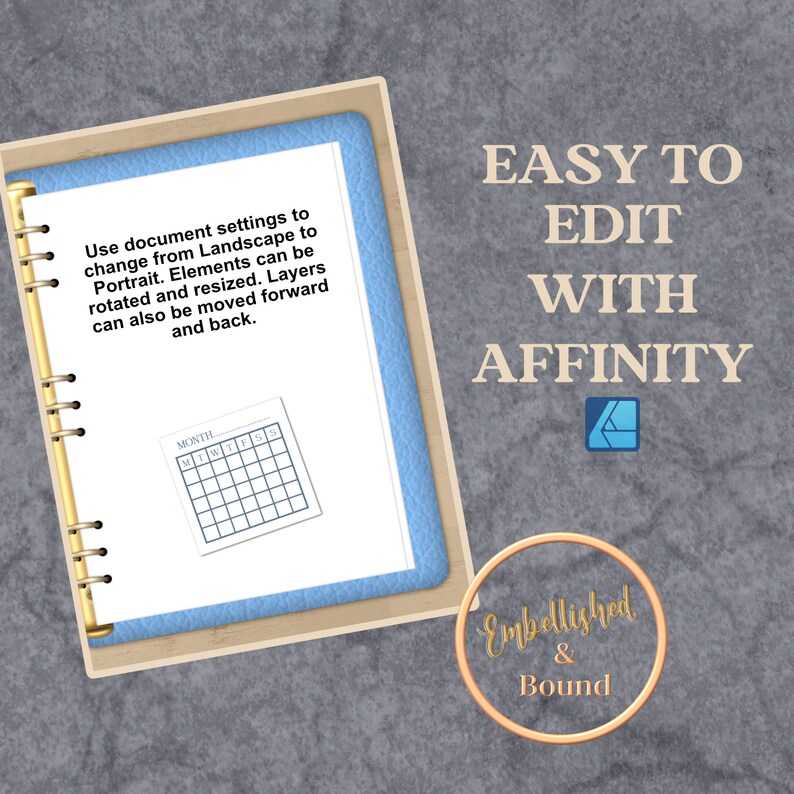Affinity Planner Cover Kit Template for Affinity Designer - Etsy