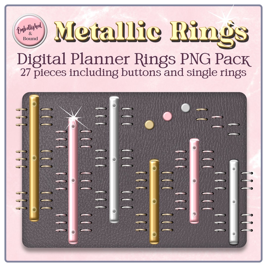 Digital Planner Rings Clipart, Instant Digital Download PNG - Etsy