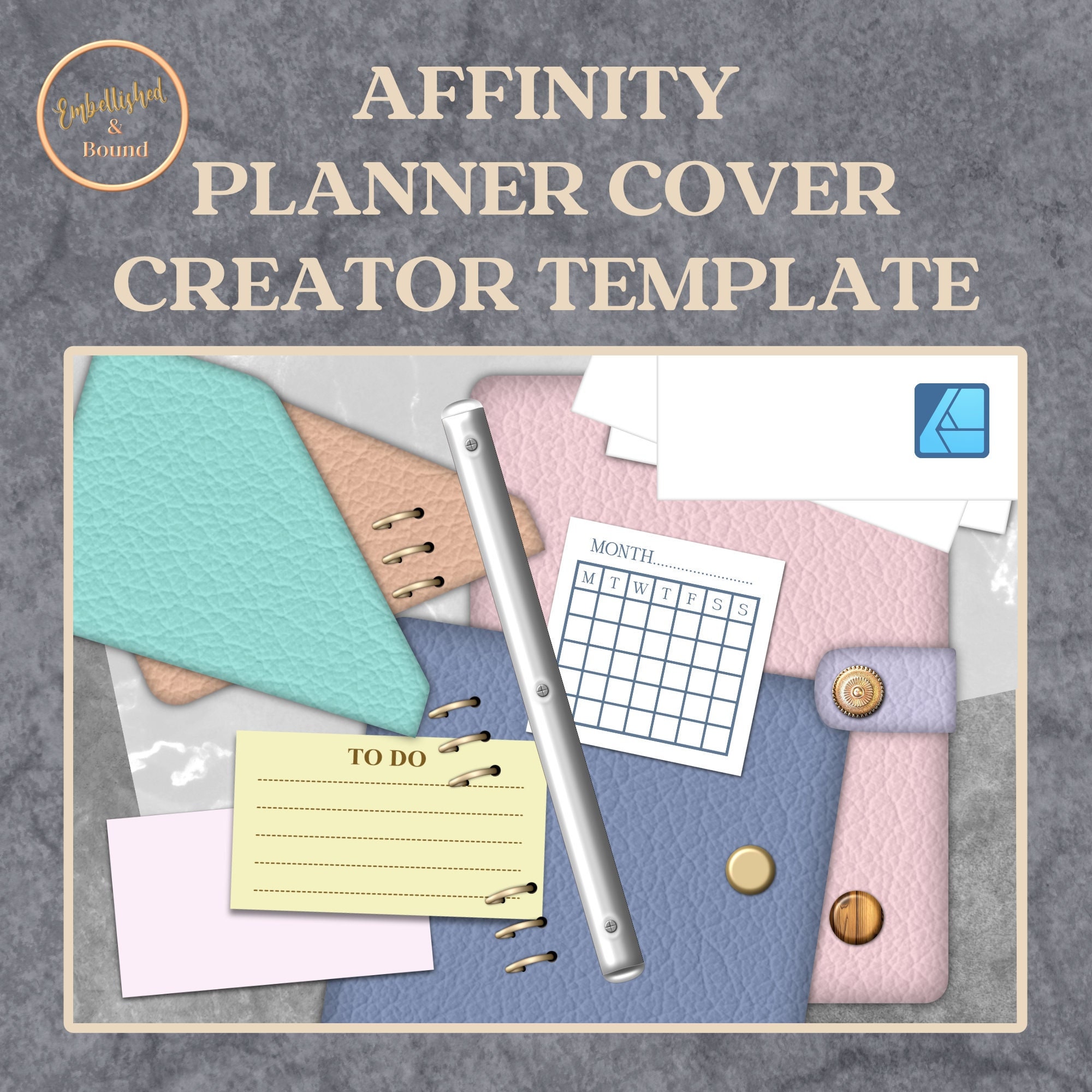 Affinity Planner Cover Kit Template for Affinity Designer - Etsy