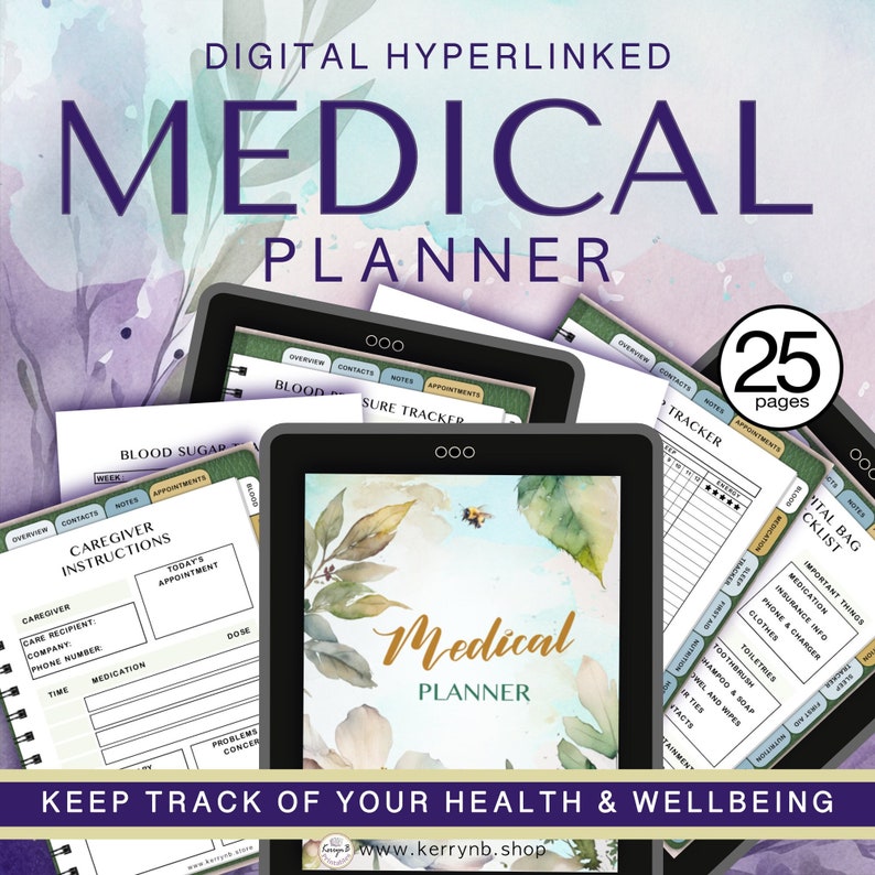 Medical Planner Digital PDF for Keeping Track of Your Health and ...
