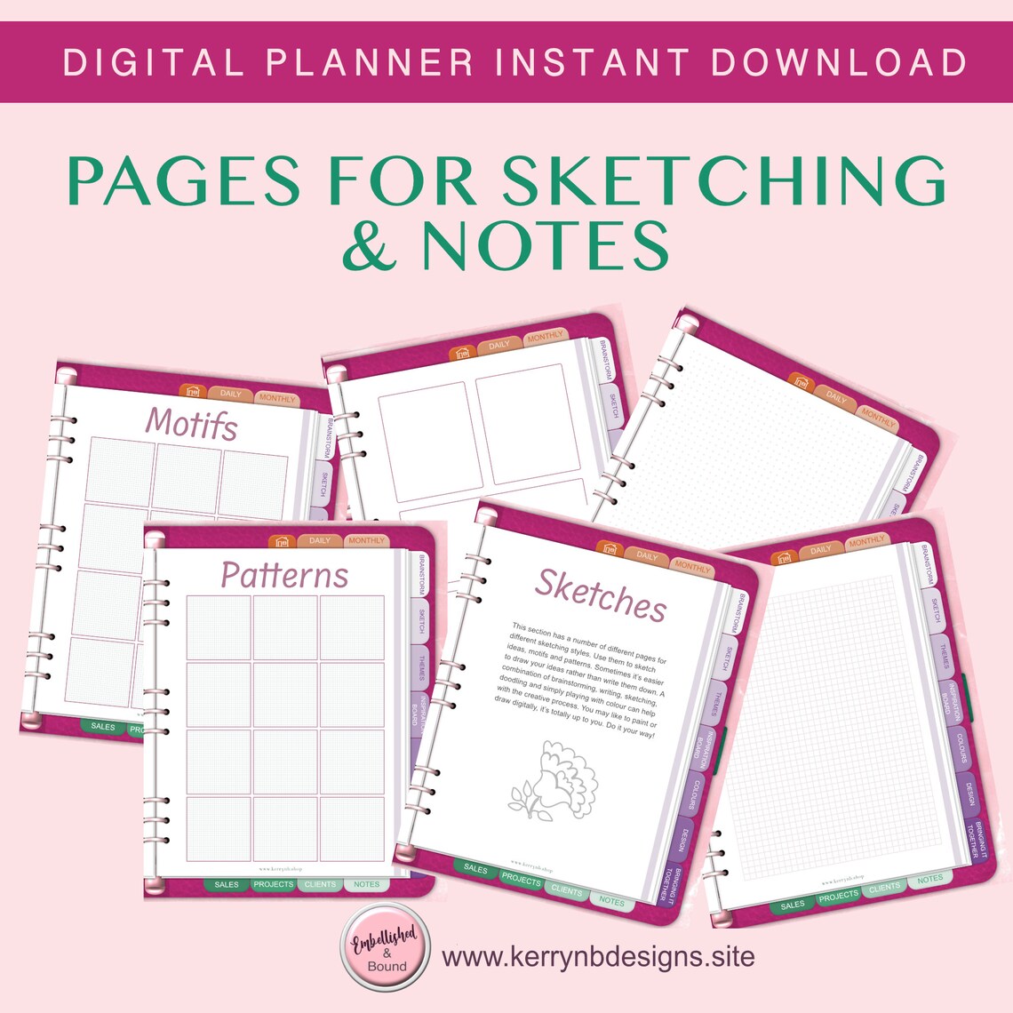 Surface Pattern Design Digital Planner: Collection Workbook (PDF ...