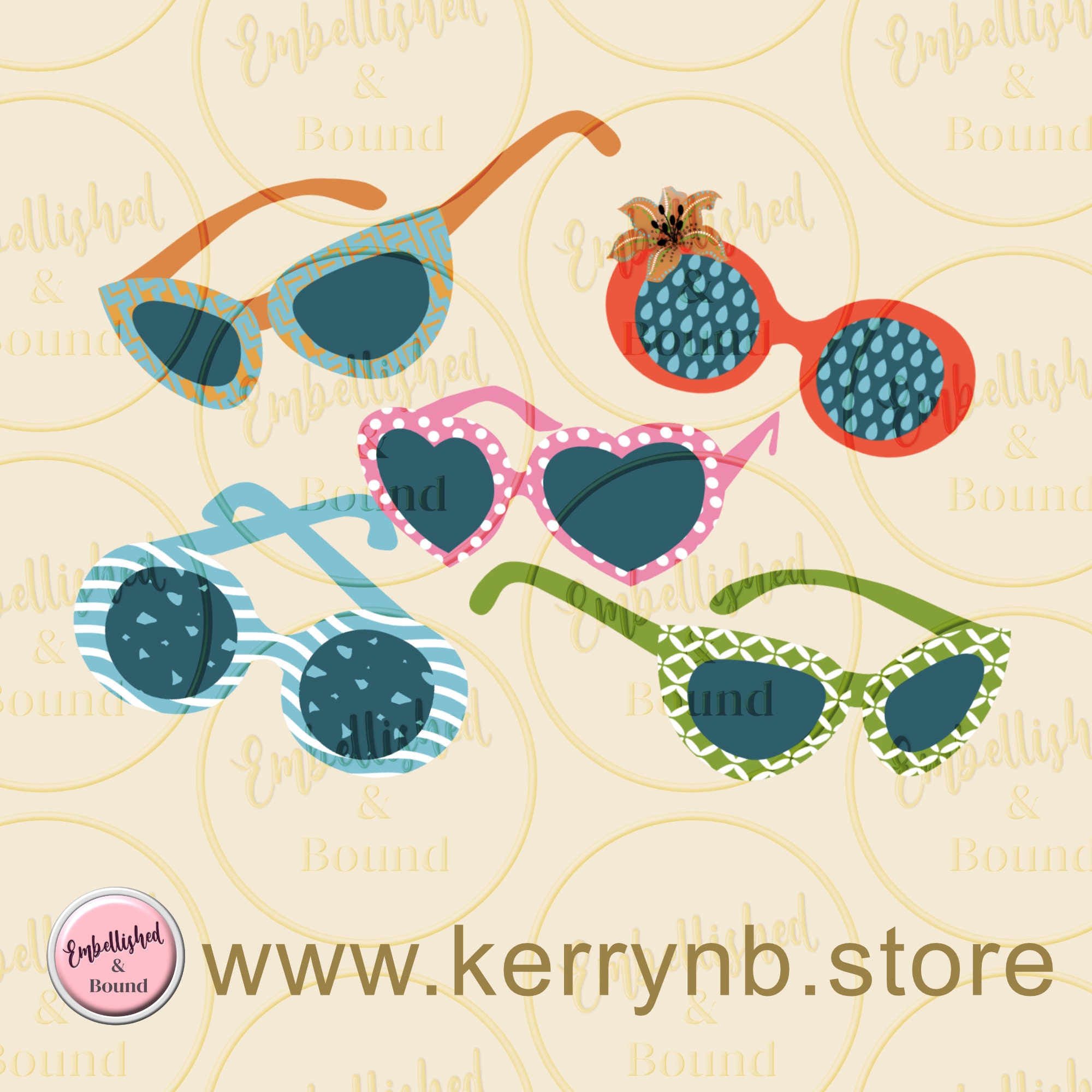 Summertime Clipart Set, Scaleable Cute Beach Theme Art PNG Set 17 on ...