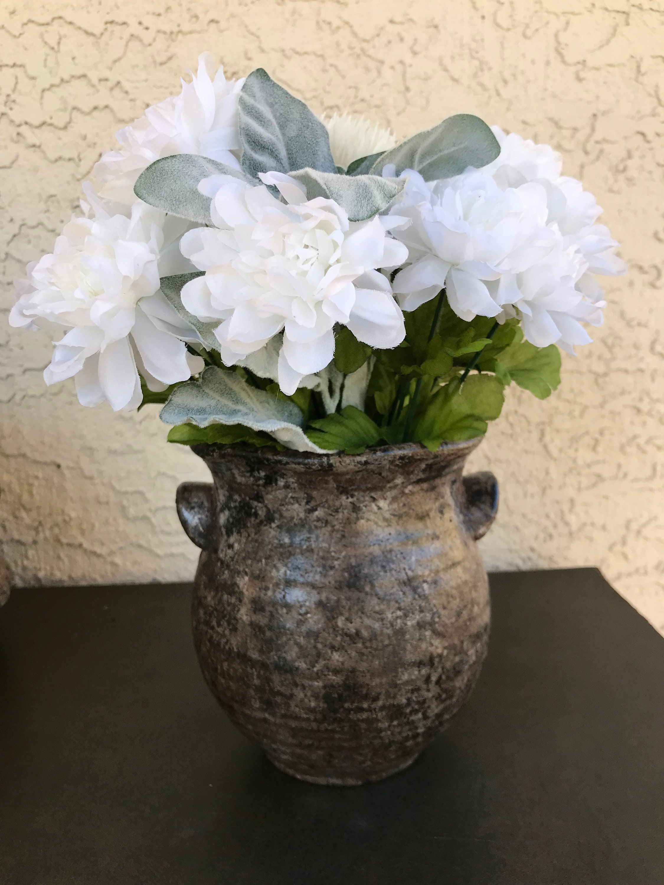 Aged Pot Rustic Vessel Modern Farmhouse Pot Old Vase Gift Accent Pots ...