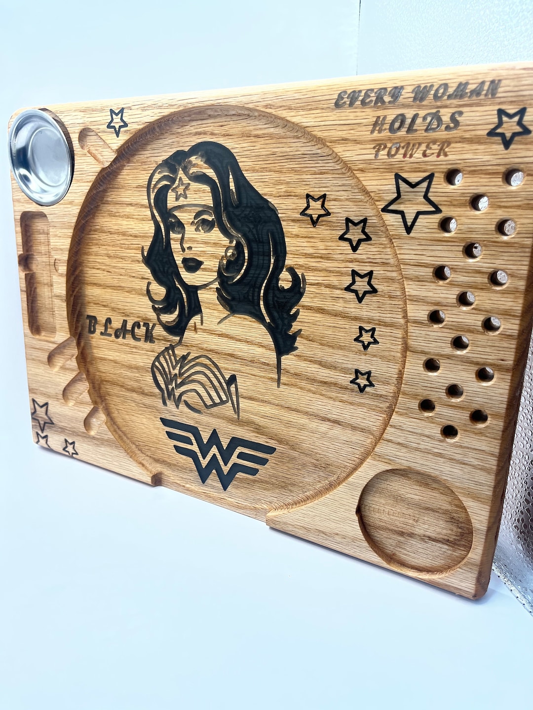 Large Canibus Smoke Tray With Cone Attachment and Phone Stand - Etsy