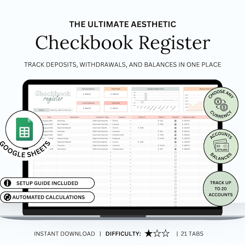 Checkbook - Etsy