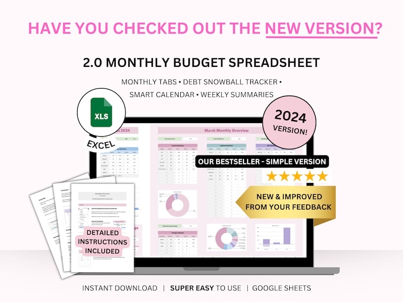 Ultimate Excel 16 Tab Budget Spreadsheet With Weekly, Monthly & Yearly ...