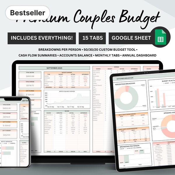 Accounting Spreadsheet Multiple Accounts - Etsy
