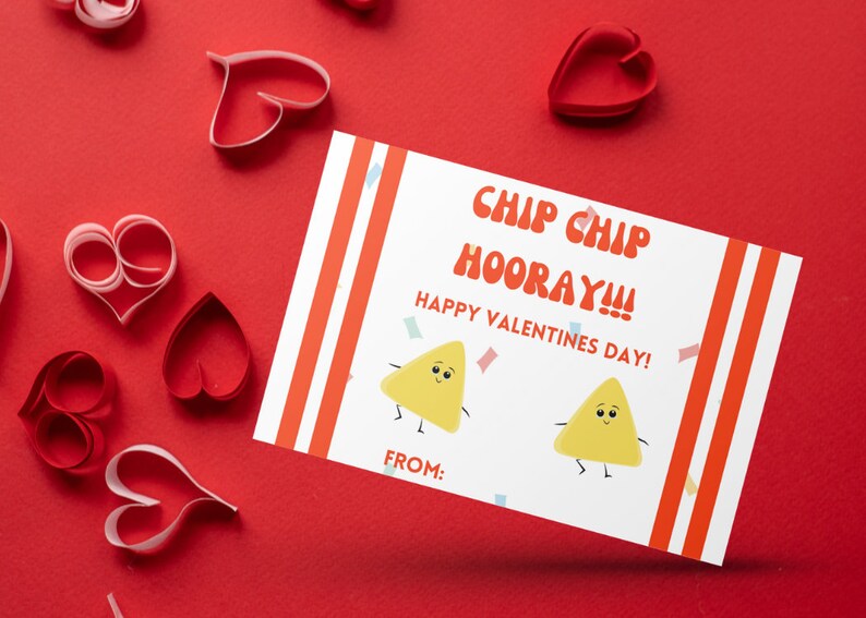 PRINTABLE Kid Valentines Day Card | Chips Valentines Day Cards | Snack ...