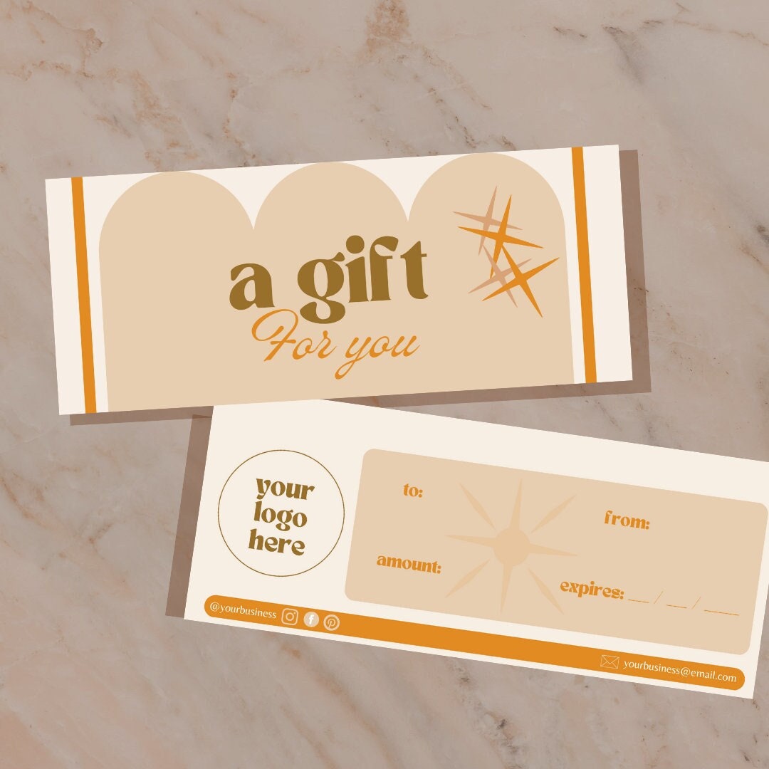 BOHO Gift Certificate Template | Boho DIY Gift Certificate | Boho ...