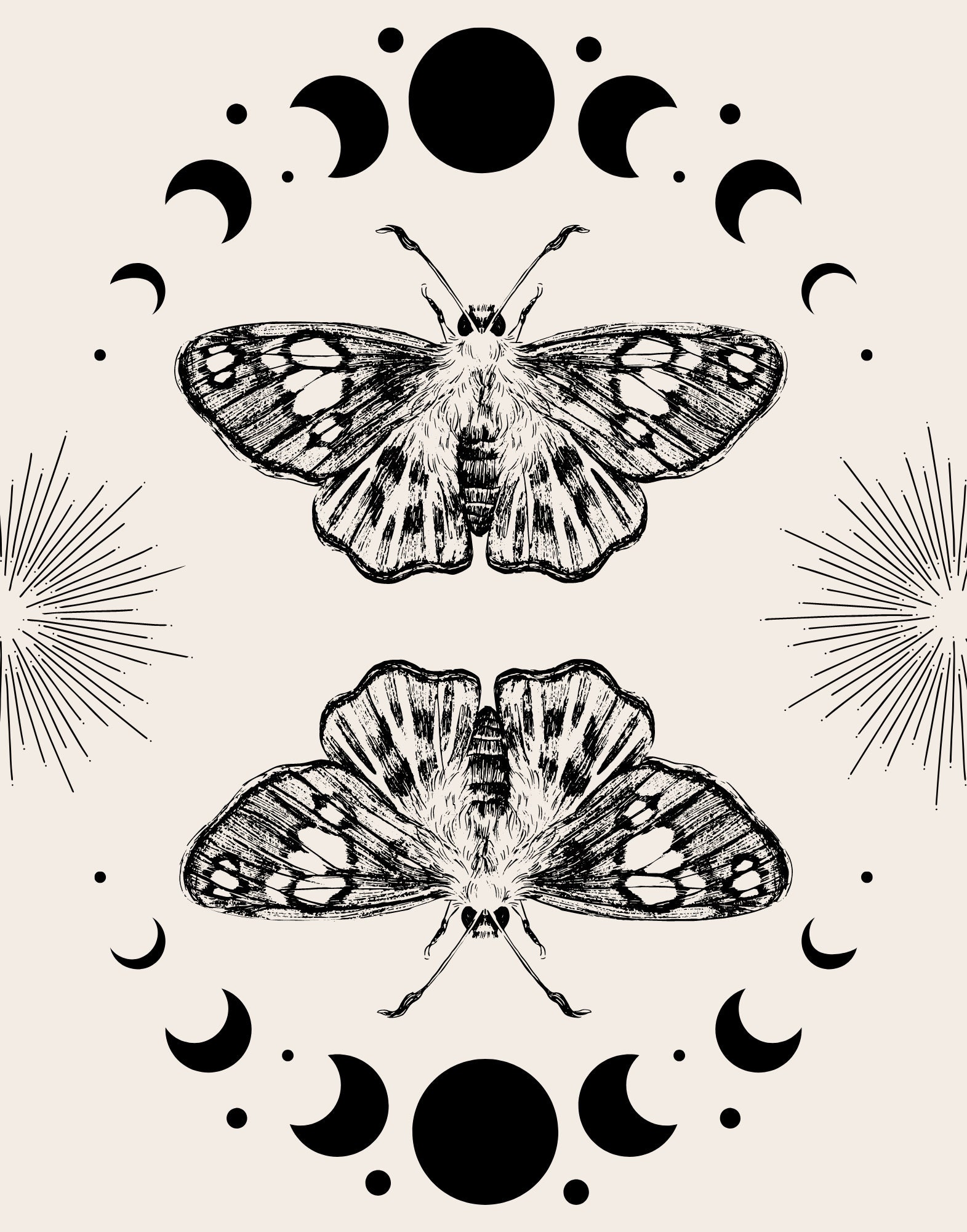 Alt Aesthetic PRINTABLE, Aesthetic Set of 2 Prints, Moth and Snake Set ...