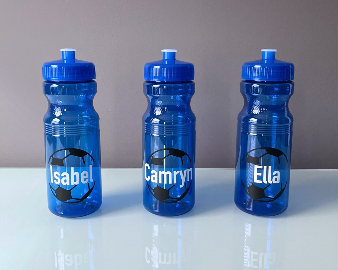 Team Sports Water Bottle, 20 or 24oz Soccer Drink Bottle, Personalized ...