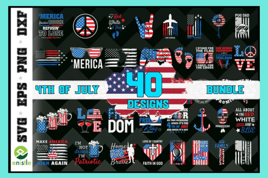 4th of July SVG Bundle America SVG Independence Day Svg USA - Etsy