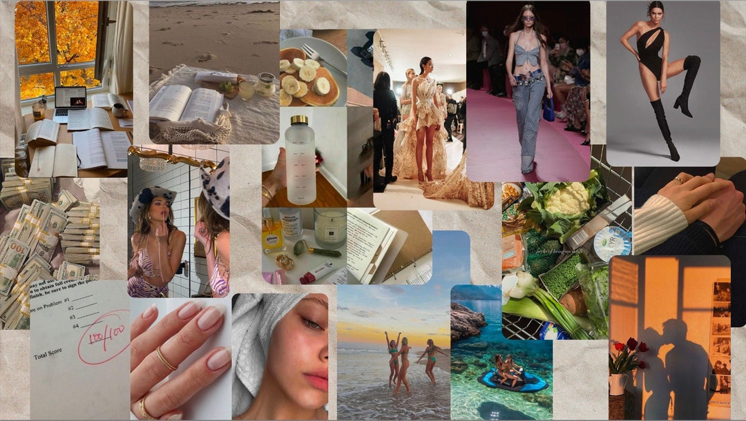 Aesthetic Vision Board Template - Etsy