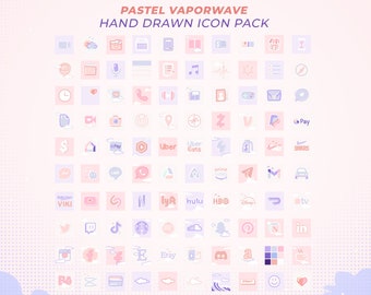 Vaporwave Icon Pack - Etsy