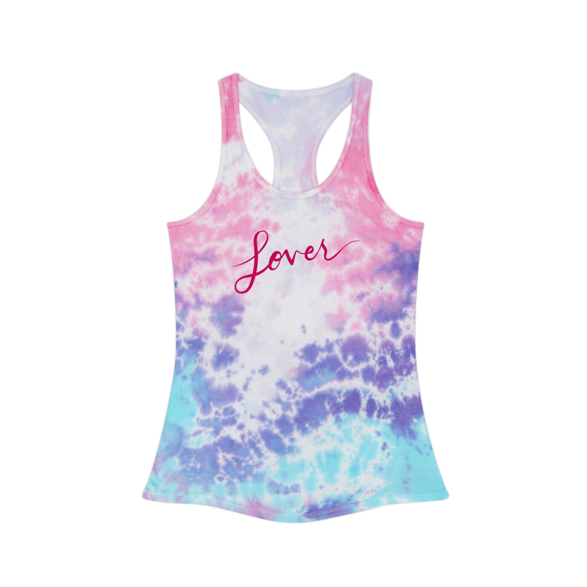 TS Lover Album Cover Tie Dye Racerback Tank Top, Womens Taylor Eras ...
