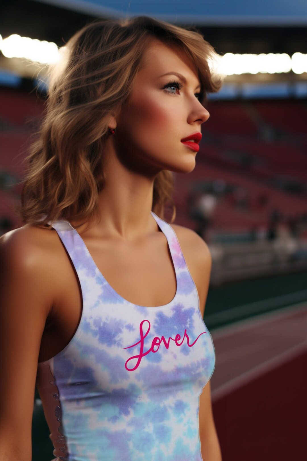 TS Lover Album Cover Tie Dye Racerback Tank Top, Womens Taylor Eras ...