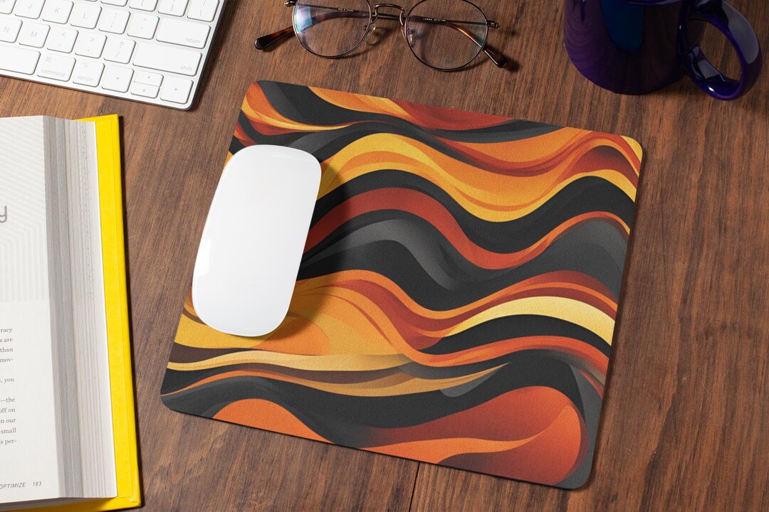 Aesthetic Orange Mouse Pad- Aesthetic Mouse Pad, Office Decor, Gaming ...