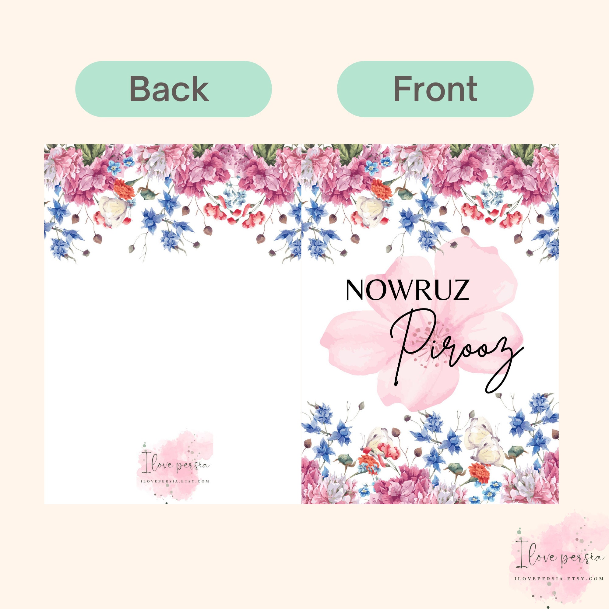 Nowruz Pirooz Card, Printable Happy Nowruz Card, Nowruz Gift. Nowruz ...