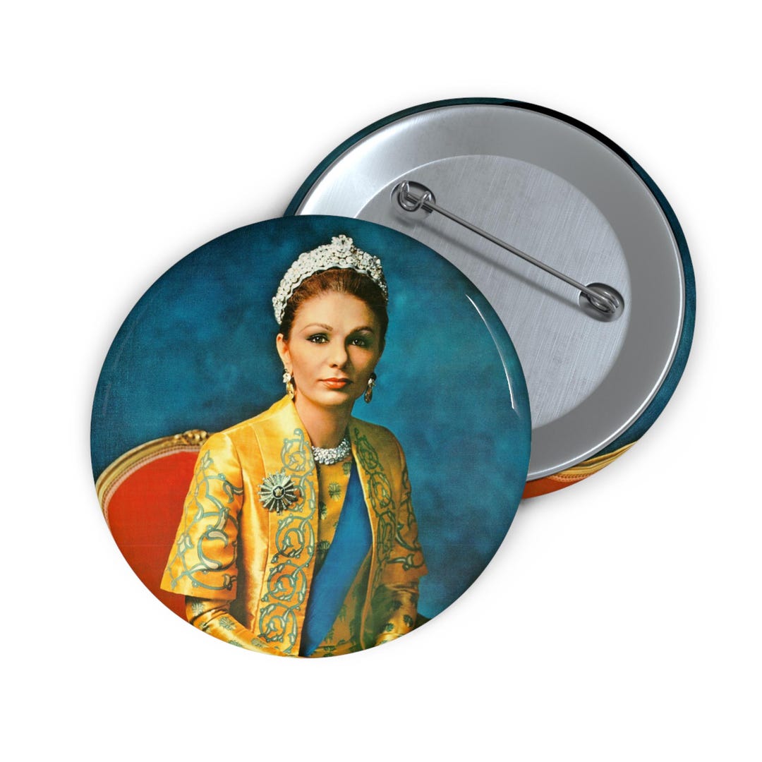 Farah Diba Button, Queen of Persia, Shahbanu Farah Pin - Etsy