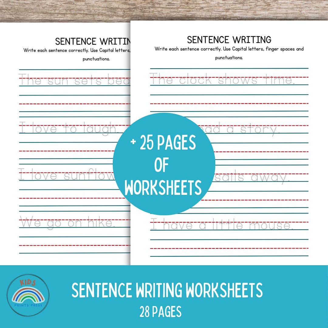 Sentence Writing Worksheets, Practice Writing Sentences, Printable ...