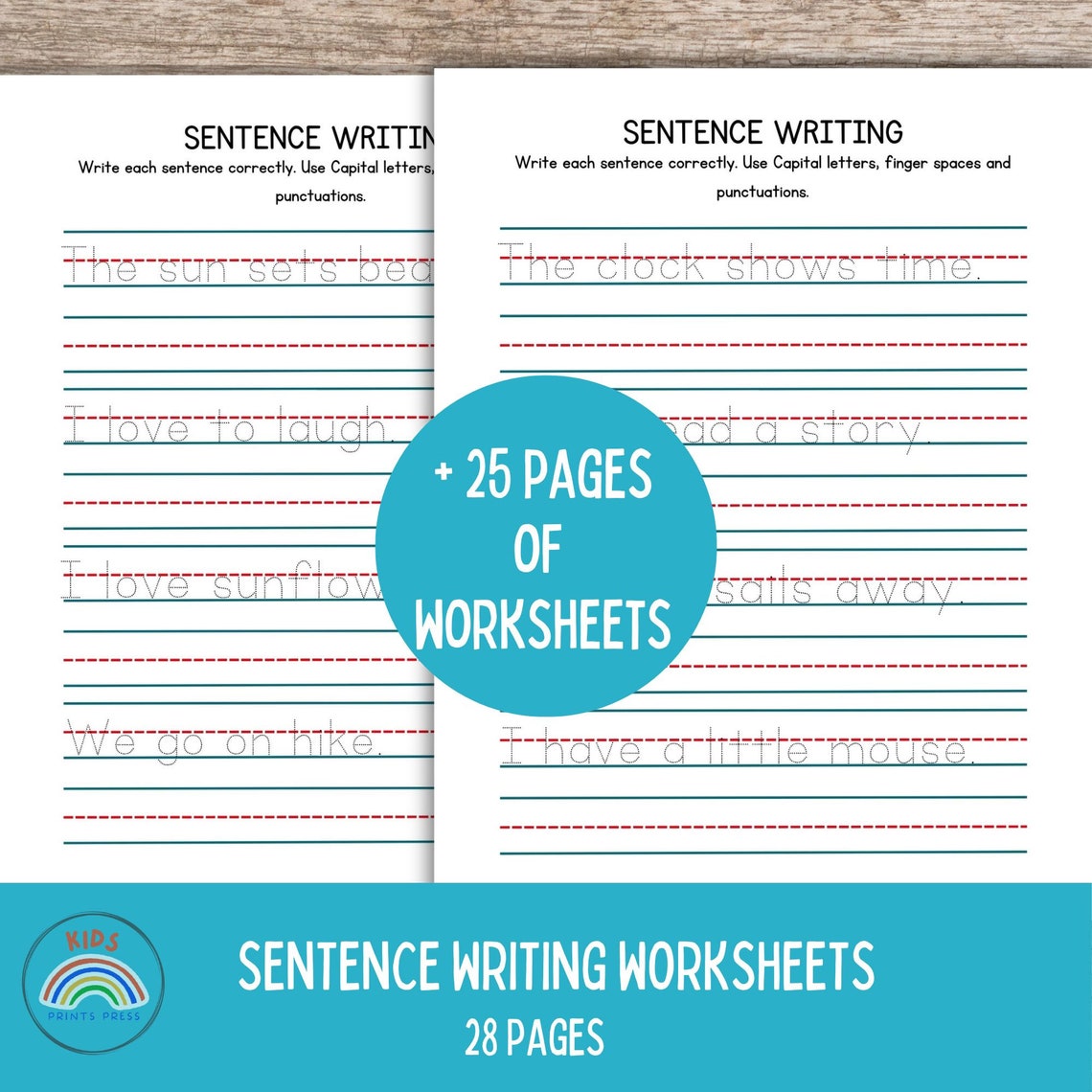 Sentence Writing Worksheets, Practice Writing Sentences, Printable ...