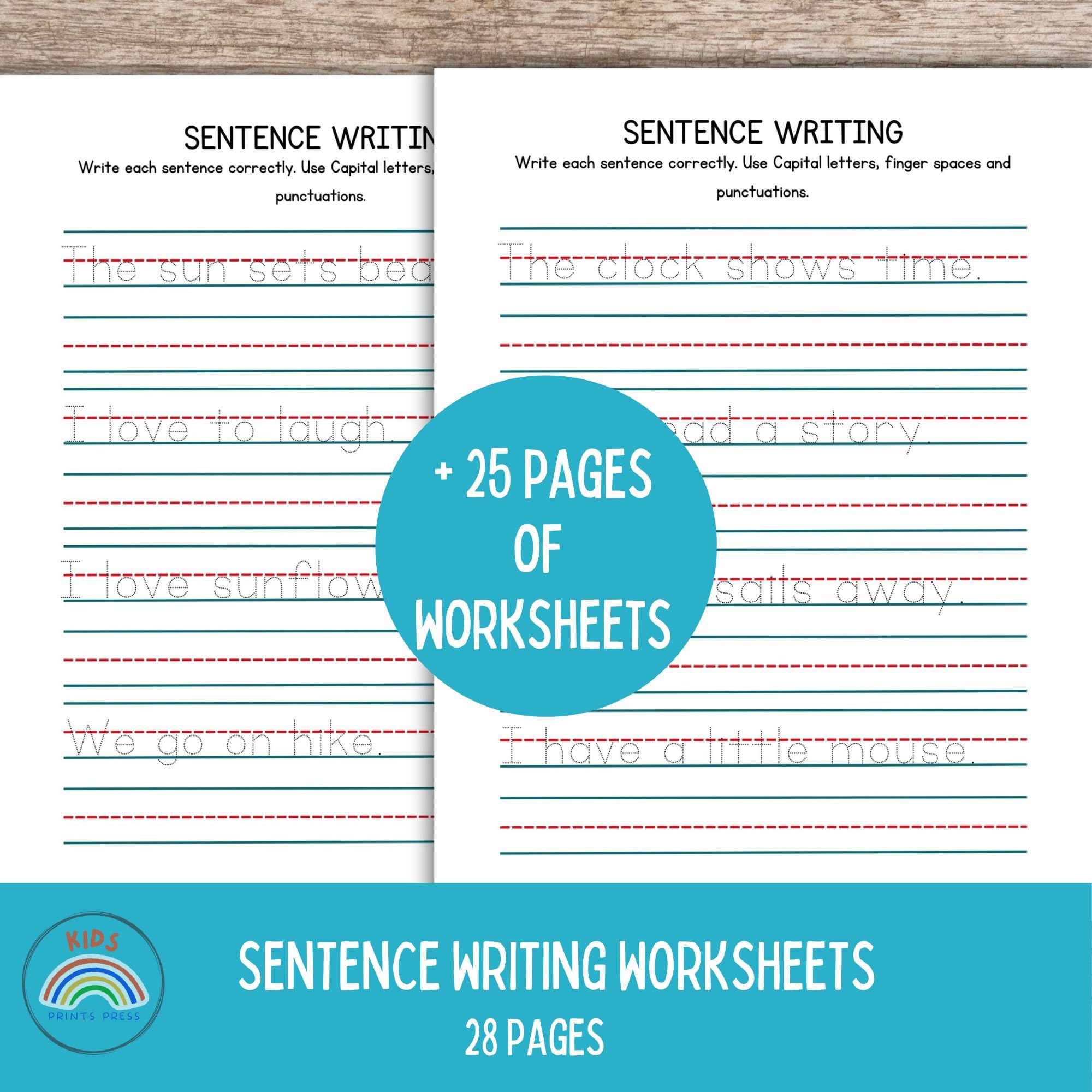 Sentence Writing Worksheets, Practice Writing Sentences, Printable ...