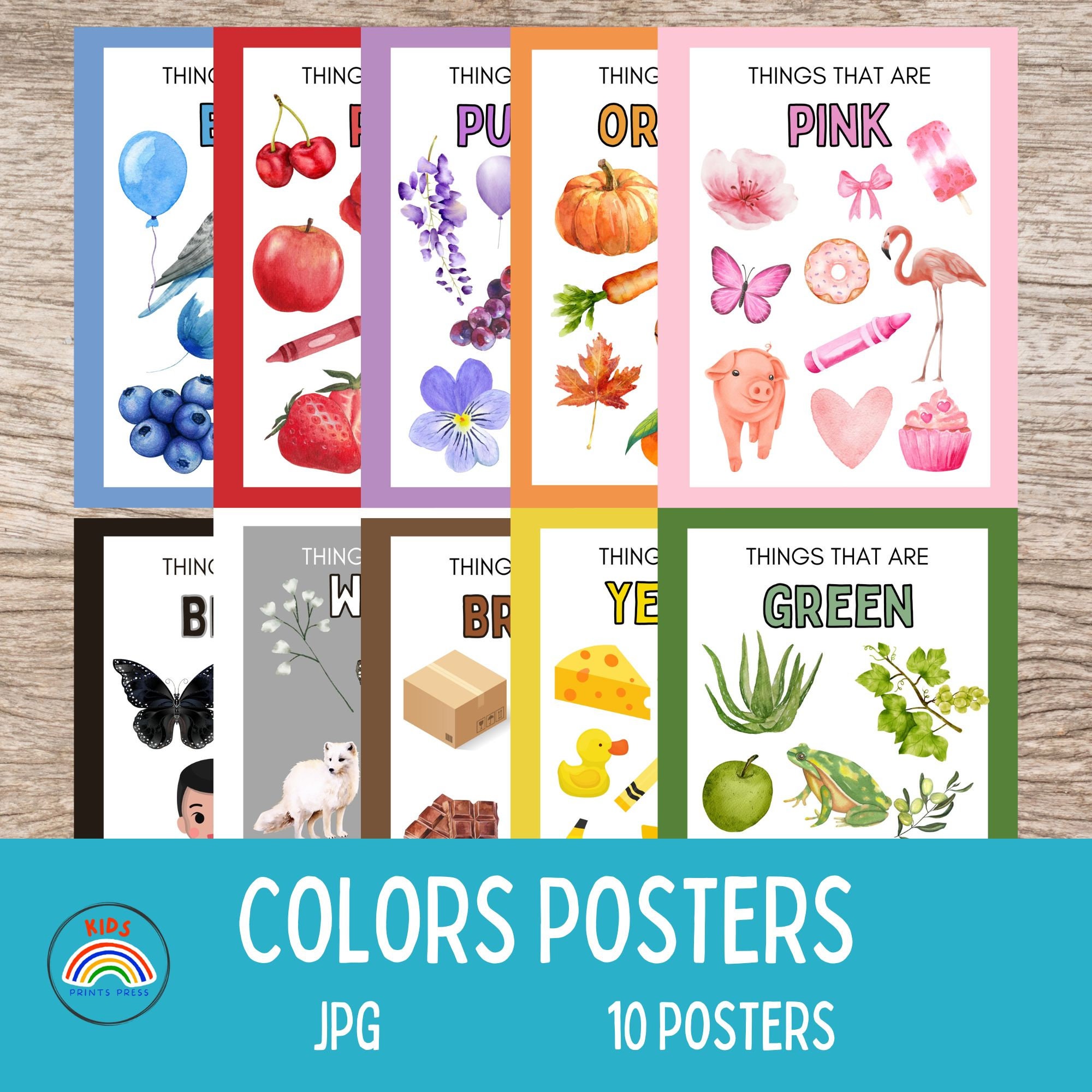 Color Posters, Educational Posters, Homeschool Colors Prints ...
