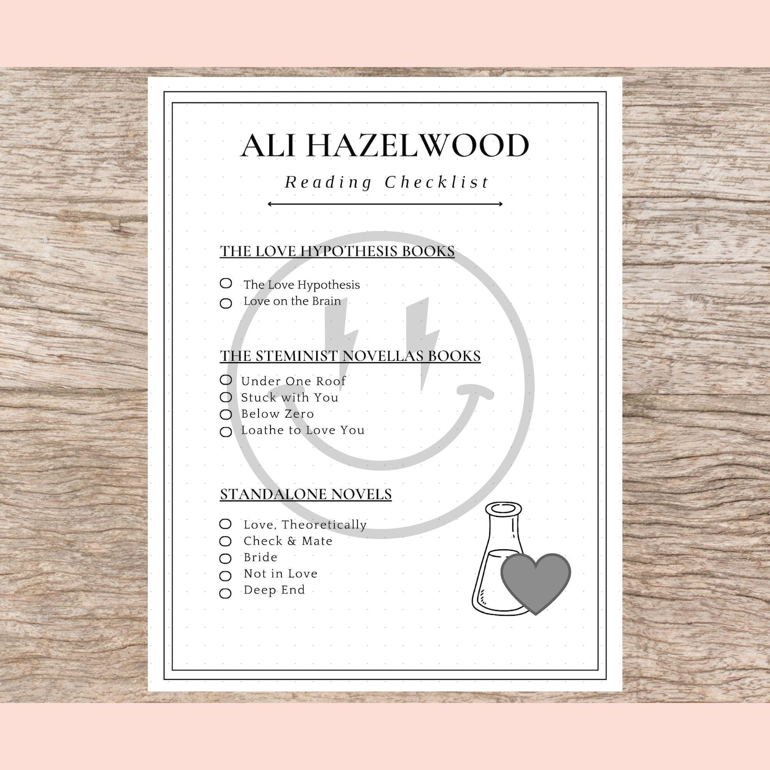 Ali Hazelwood Reading Checklist - Etsy