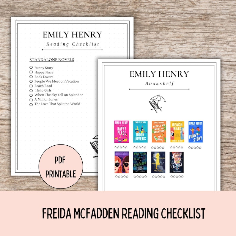 Emily Henry Reading Checklist - Etsy