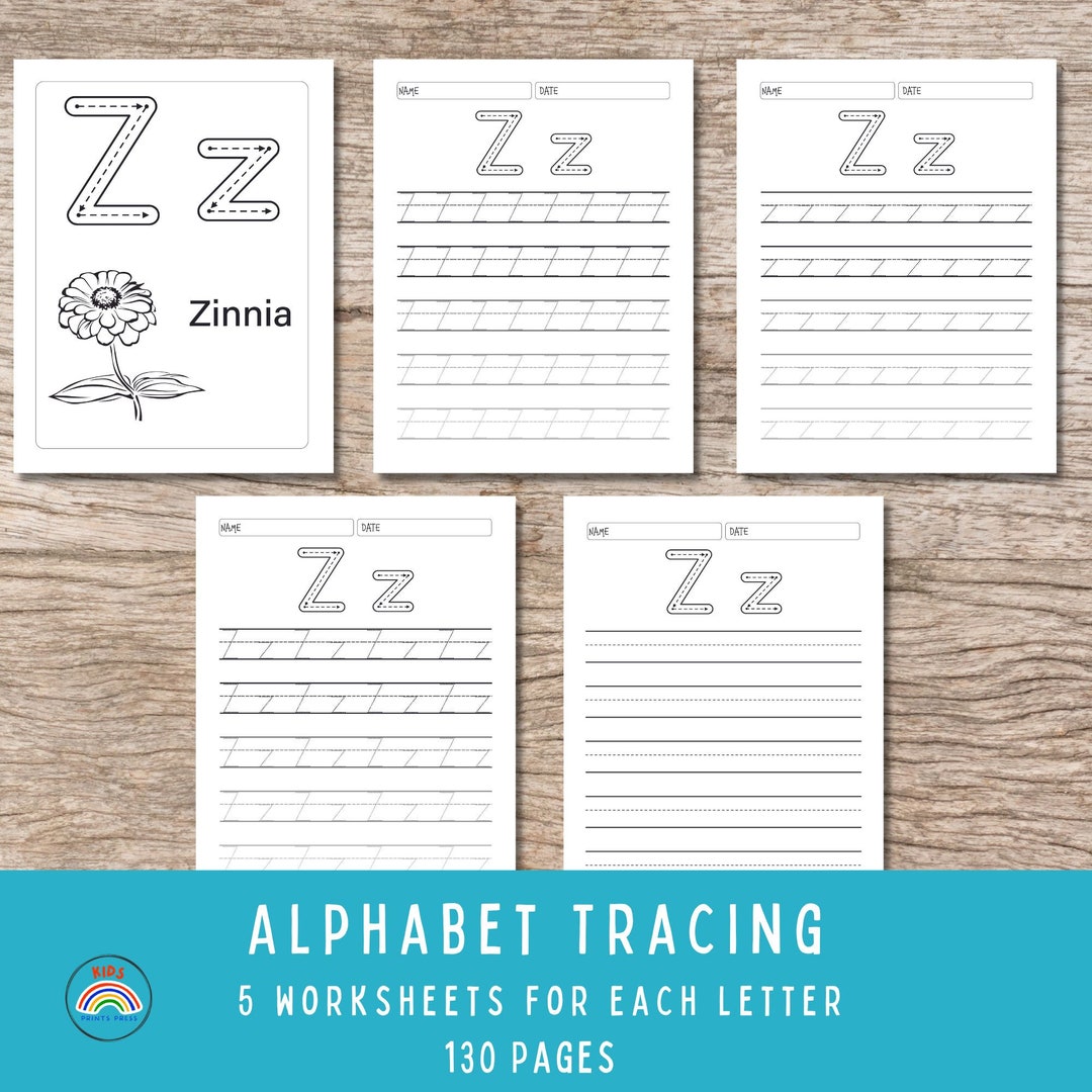 Printable Alphabet Tracing Bundle for Preschool, Uppercase Lowecase ...