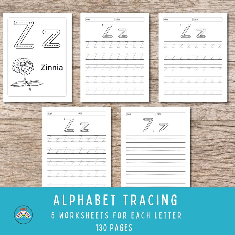 Printable Alphabet Tracing Bundle for Preschool, Uppercase Lowecase ...