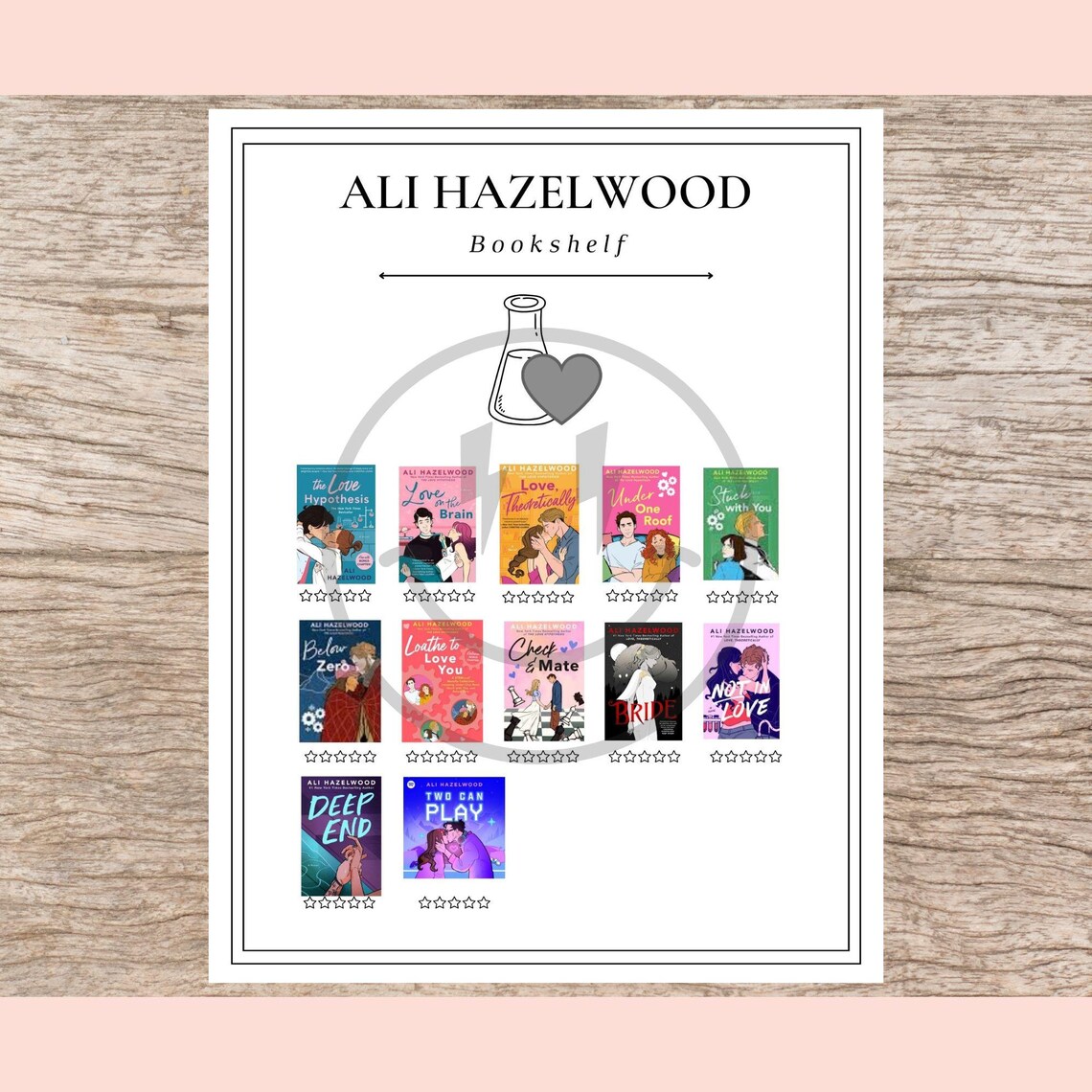 Ali Hazelwood Reading Checklist - Etsy