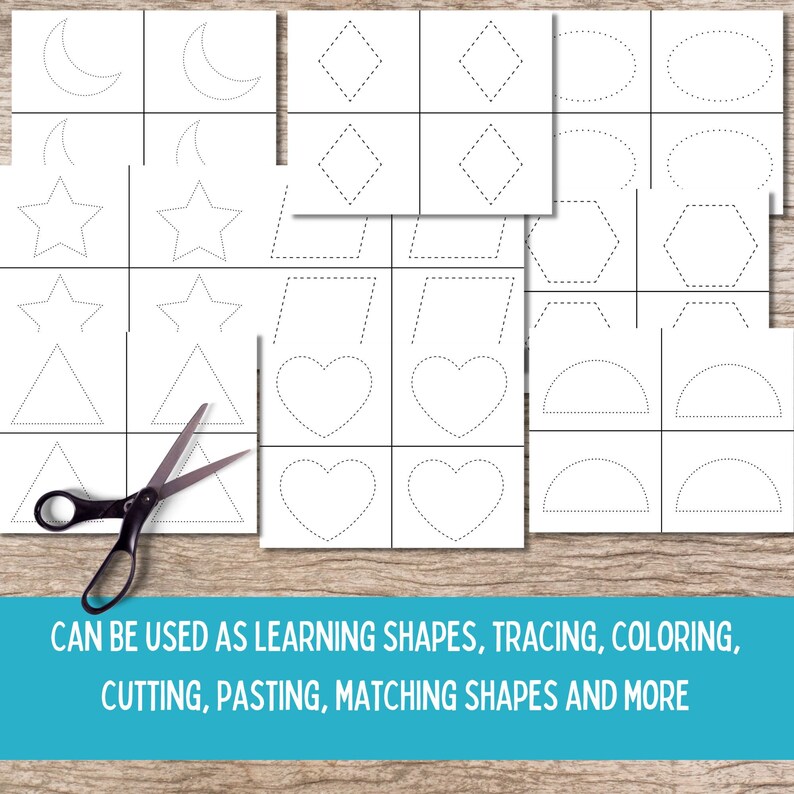 Preschool/prek Beginning Scissors Cutting Practice, Montessori Inspired ...