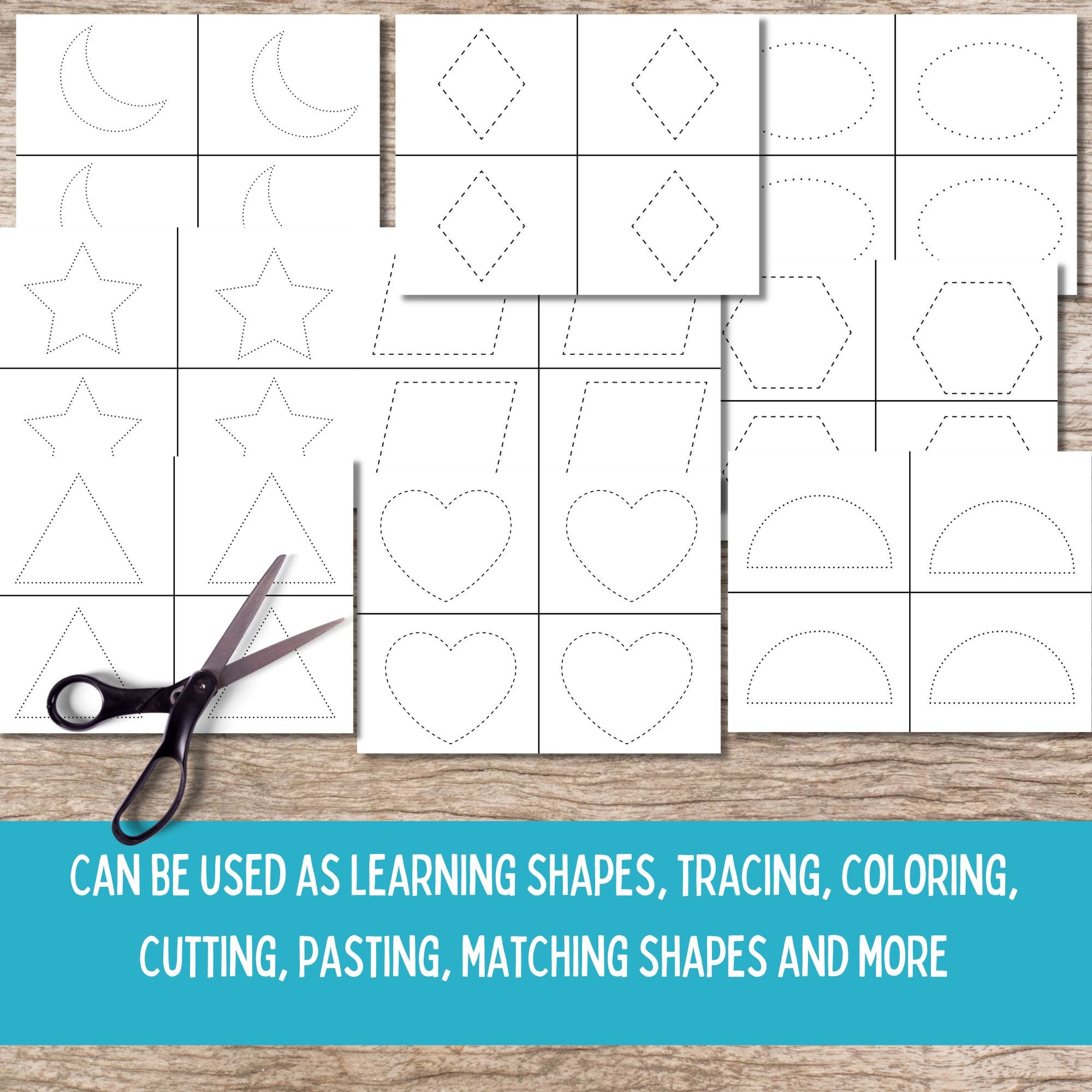 Preschool/prek Beginning Scissors Cutting Practice, Montessori Inspired ...