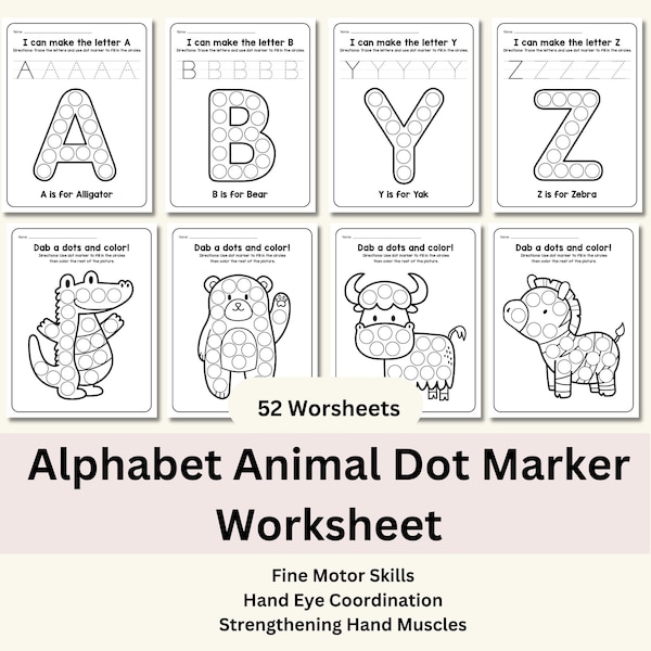 Alphabet Space Worksheets - Etsy