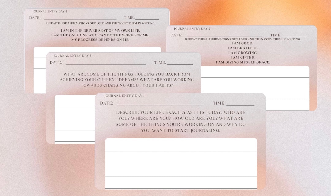 31-day Printable Journal - Etsy