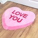 Love You Candy Heart Rug, Pink - Etsy