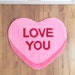 Love You Candy Heart Rug, Pink - Etsy