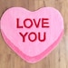 Love You Candy Heart Rug, Pink - Etsy
