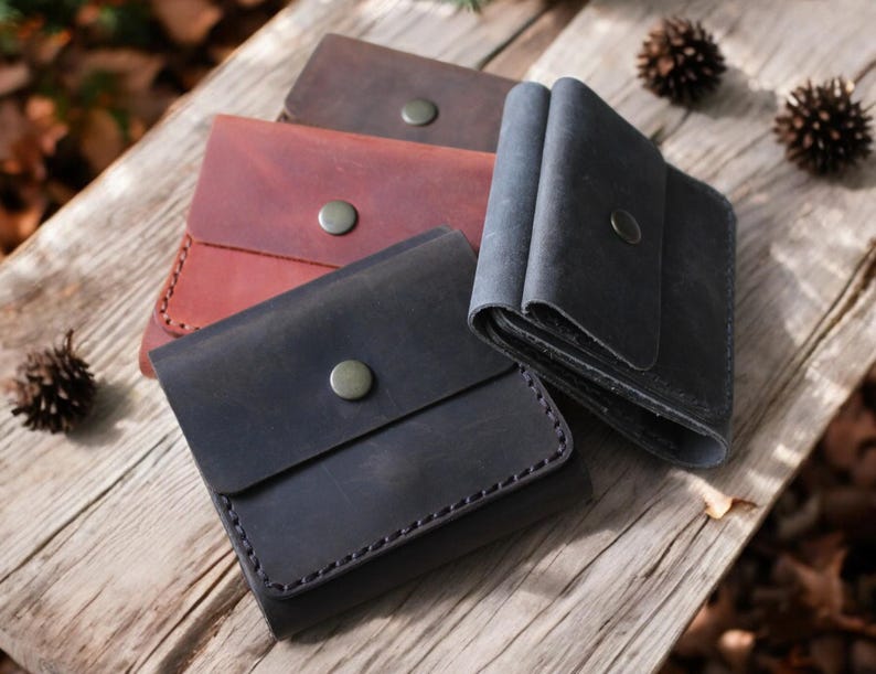 Personalized Handmade Girl's Women's Genuine Leather Wallet | Small ...